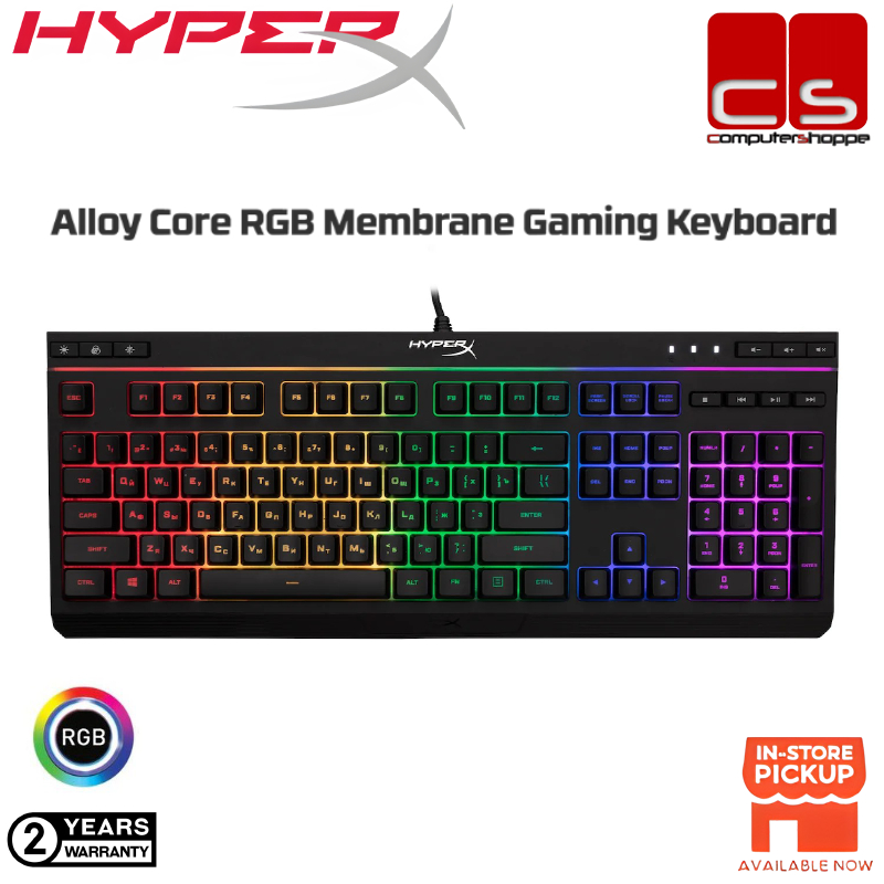 HyperX Alloy Core RGB Membrane Gaming Keyboard (4P4F5AA#ABA) | Shopee ...