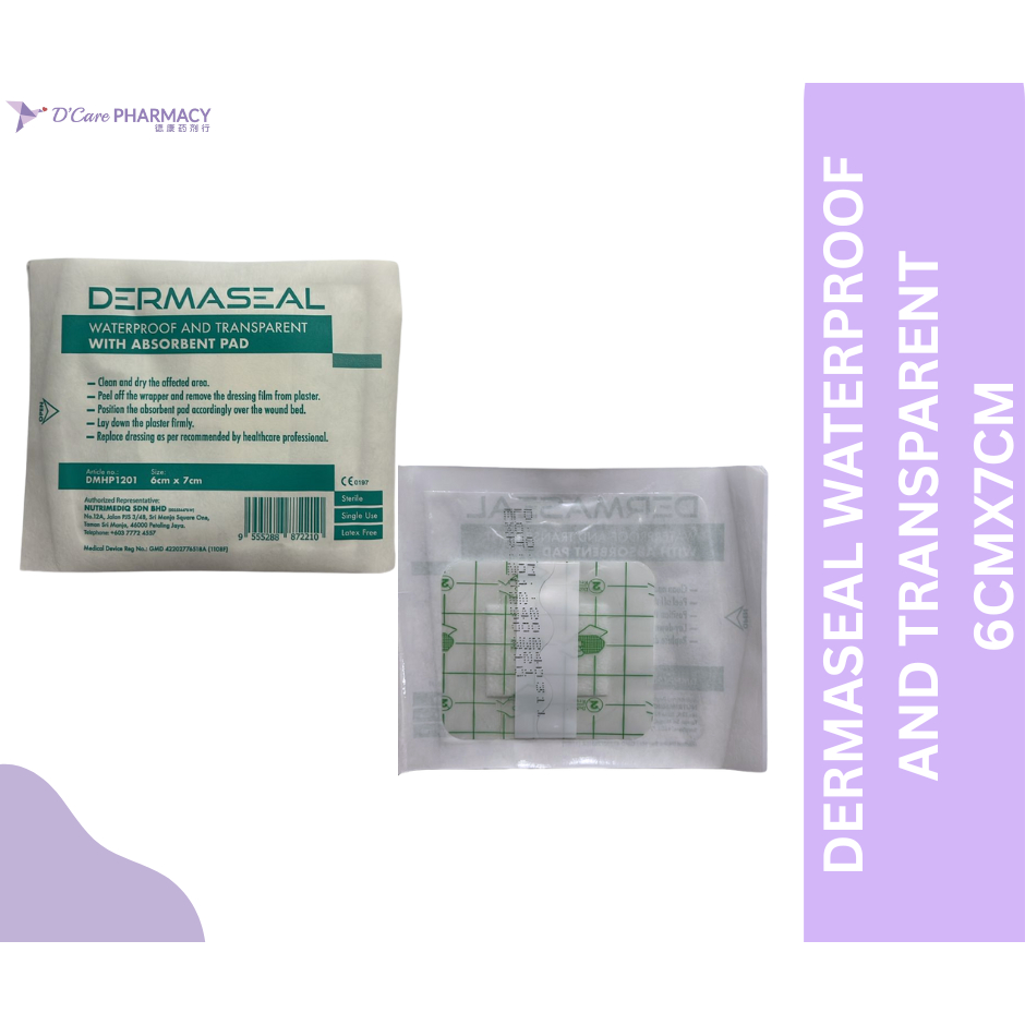 DERMASEAL WATERPROOF AND TRANSPARENT 6CMX7CM | Shopee Malaysia