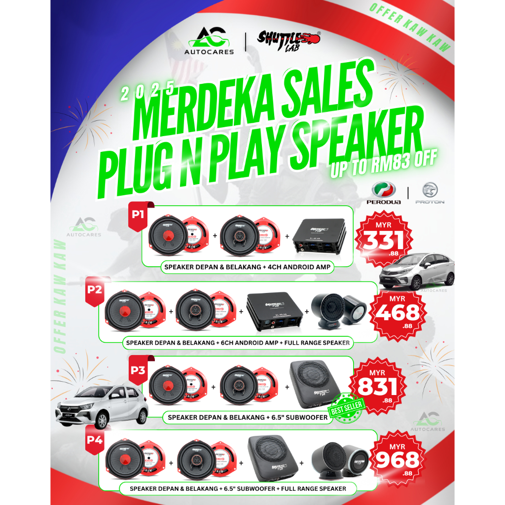 MERDEKA PACKAGE Perodua Myvi Axia Bezza Proton Saga VVT SHUTTLE LAB ...