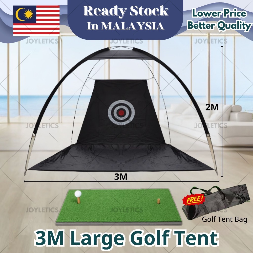 3 Meters Golf Hitting Net Golf Tent Indoor Outdoor Golf Practice Net ...
