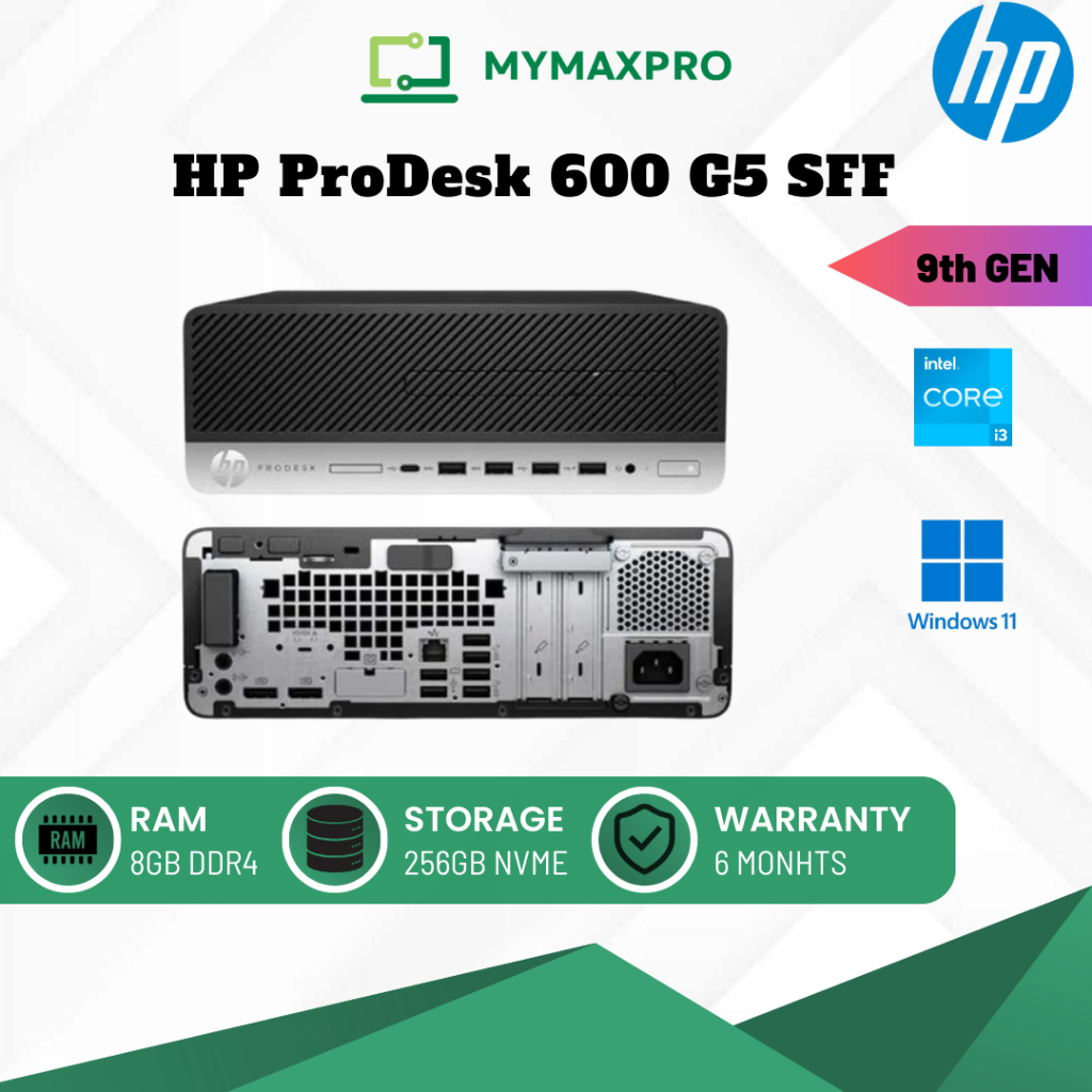 PC i3 HP ProDesk 600 G5 SFF Intel Core i3 (9th Gen) / 8GB RAM / 256GB ...