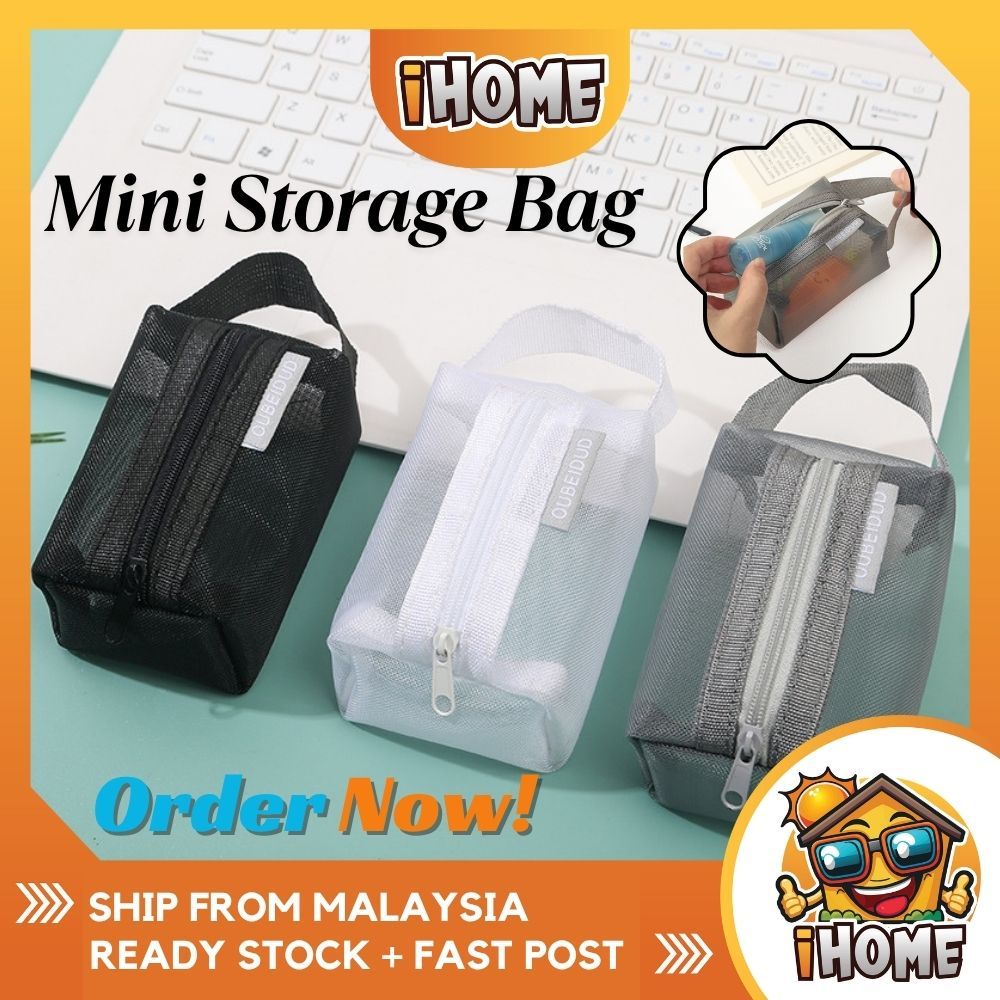 iHOME 2206 Multipurpose Nylon Mesh Small Storage Hanging Pouch ...