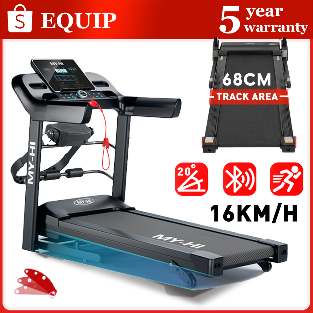 16KM Treadmill INCLINATION Multifunctional Cardio Exercise Running ...