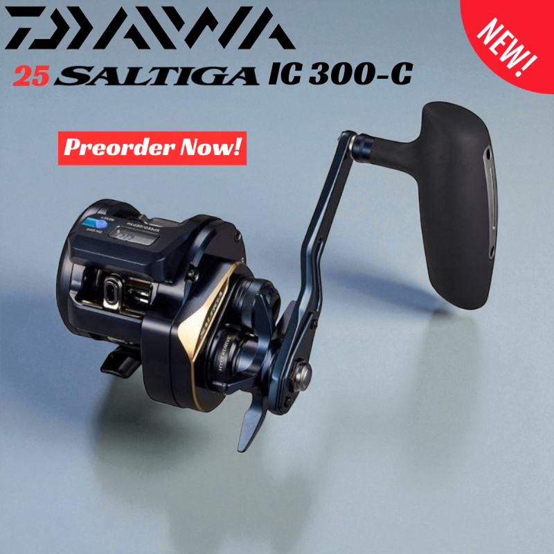 DAIWA 25 SALTIGA IC 300-C Bait Reel Connected Jigging Bottom GT Grouper ...