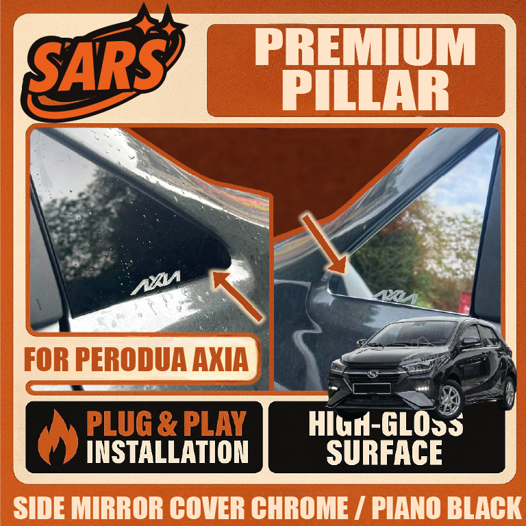 Premium Side Mirror Cover for Perodua Axia 2023 Above – Plug & Play ...