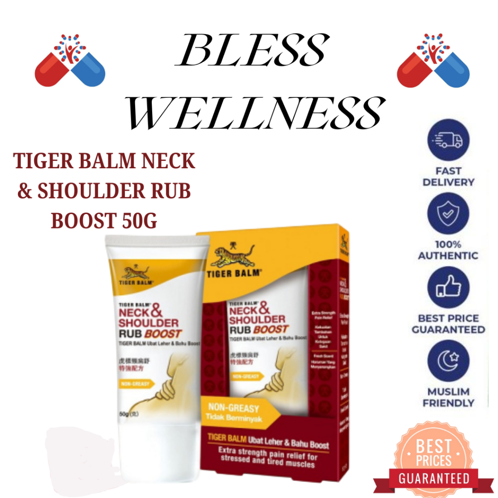 TIGER BALM NECK & SHOULDER RUB BOOST 50G | Shopee Malaysia