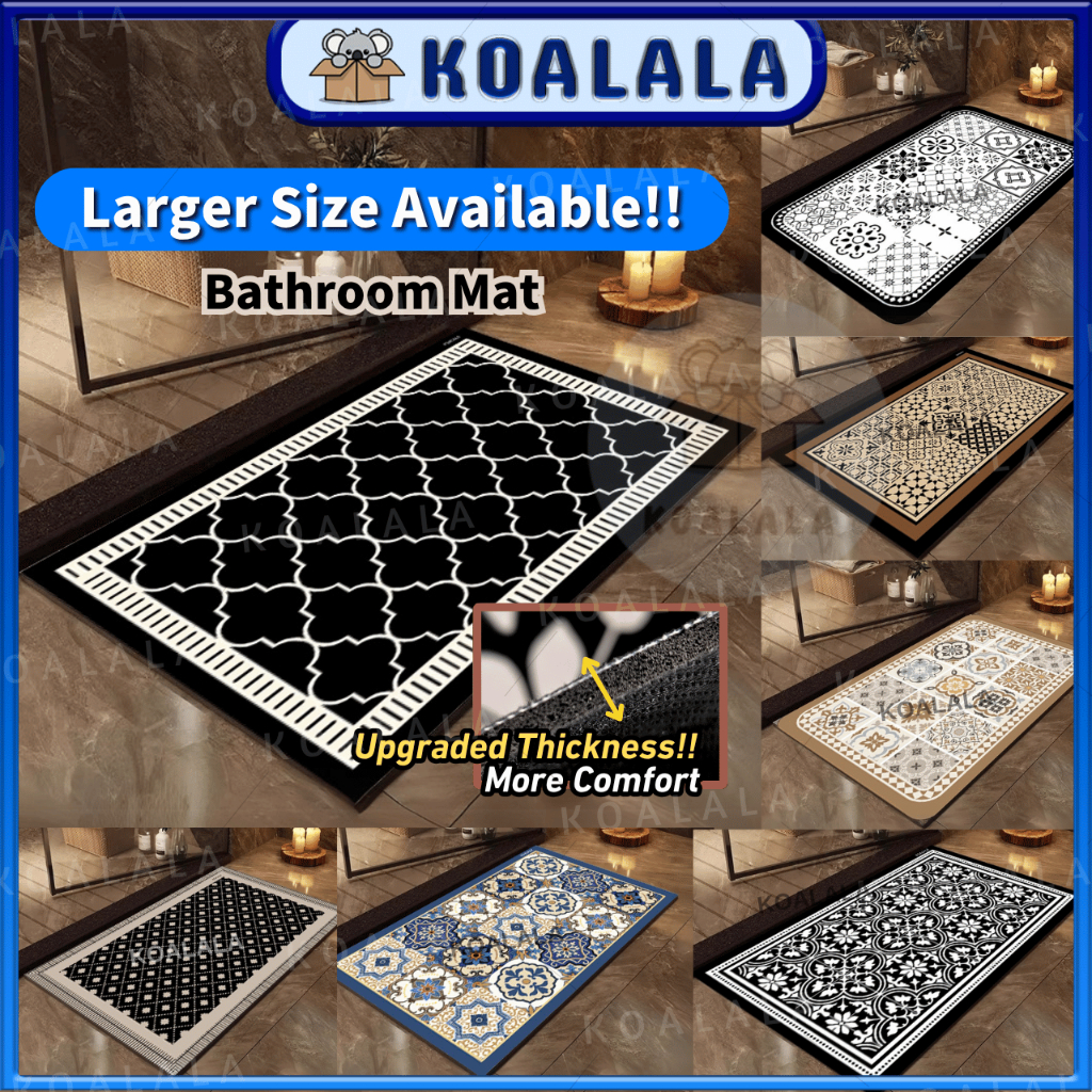 Large Anti Slip Water Absorb Bath Mat Alas Kaki Karpet Antislip Floor ...
