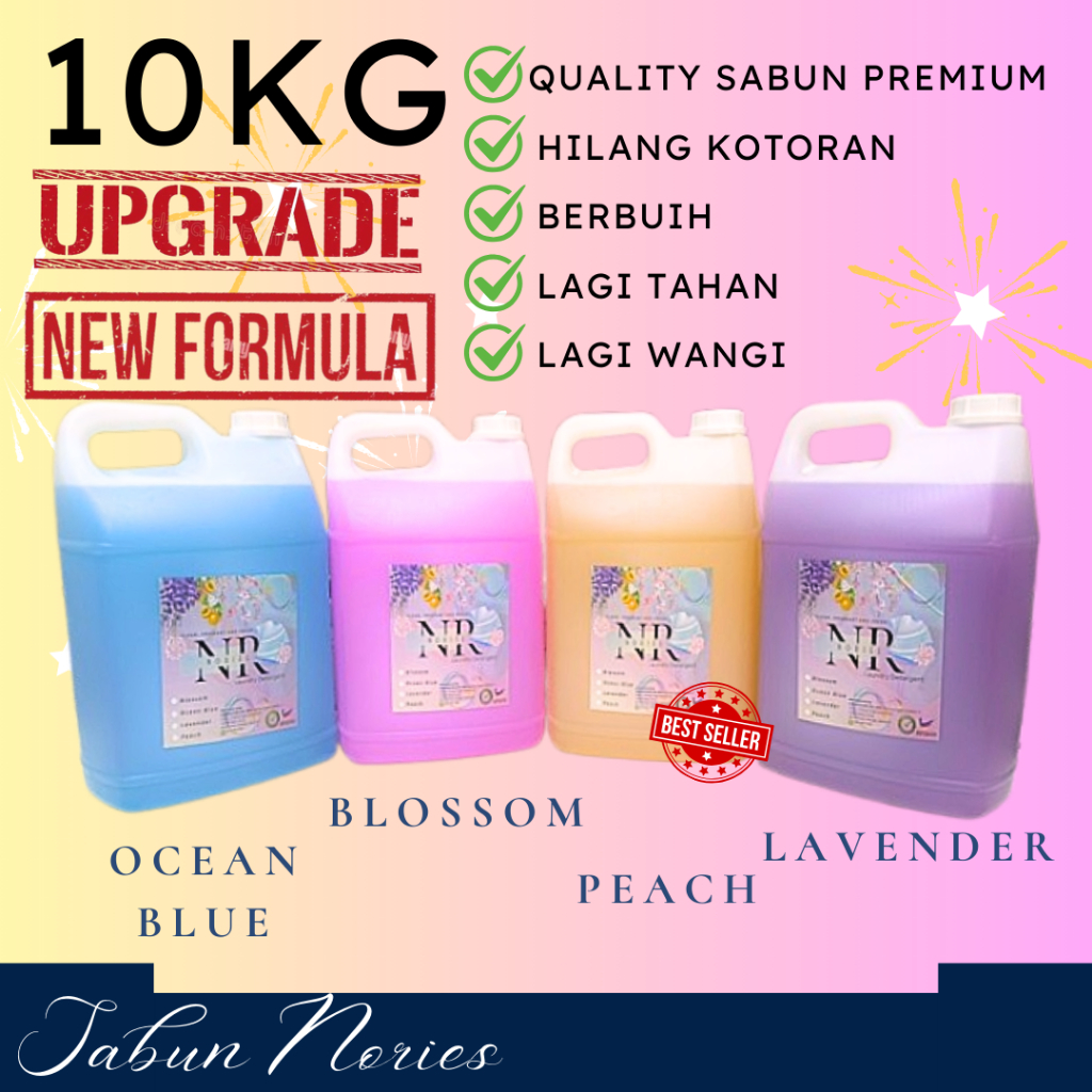 NEW Upgrade Formula Sabun Dobi Pewangi Nories 10kg DIRECT KILANG ...