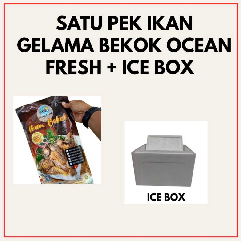 Ocean Fresh Set Kombo Ikan Gelama Bekok Ike Bekok bersama Icebox Isian ...