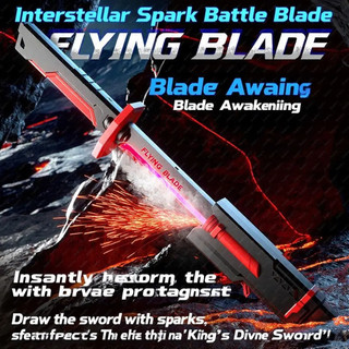 Colorful Streamer Glowing Sparkblade Sword Toys with Spark & Smoke ...