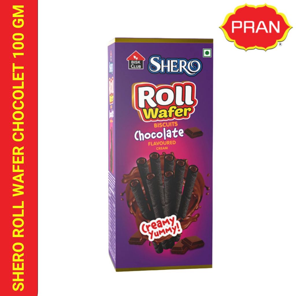 PRAN SHERO ROLL WAFFER CHOCOLATE 100 GM. | Shopee Malaysia