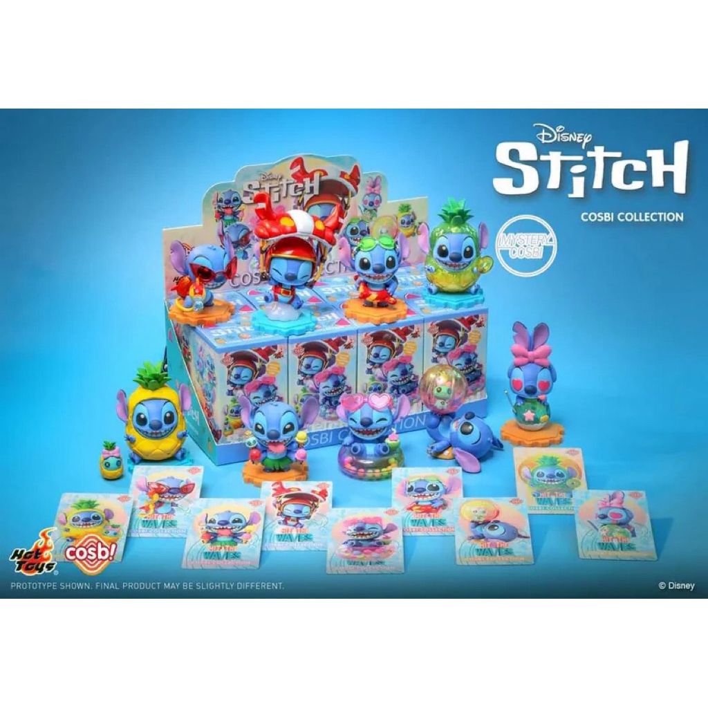 (Box of 8 Cosbi) Hot Toys Disney Stitch On Holiday Series Cosbi Blind ...
