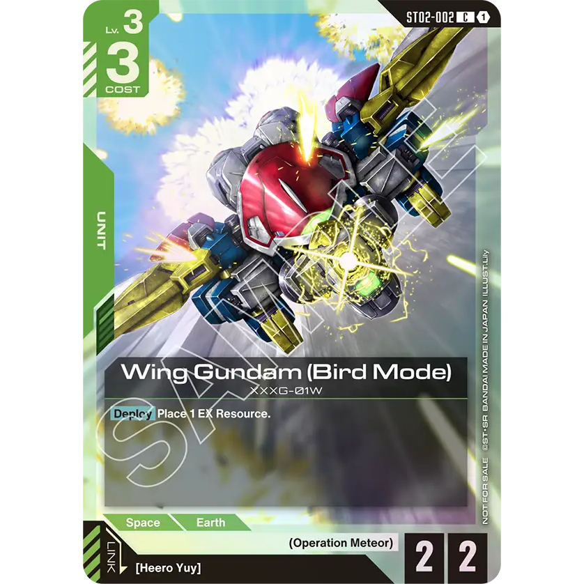 Gundam Card Games Shop Battle 2025 Season 1 ST02-002 Wing Gundam (Bird Mode) C Foil | Shopee ...