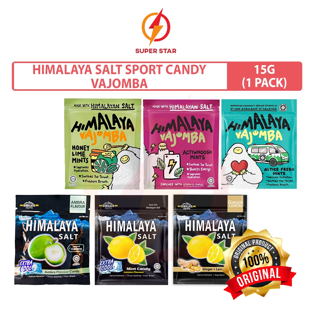 Himalaya Salt Sports Candy Original/Ginger/Honeylime/Actiwhoosh/Altice ...