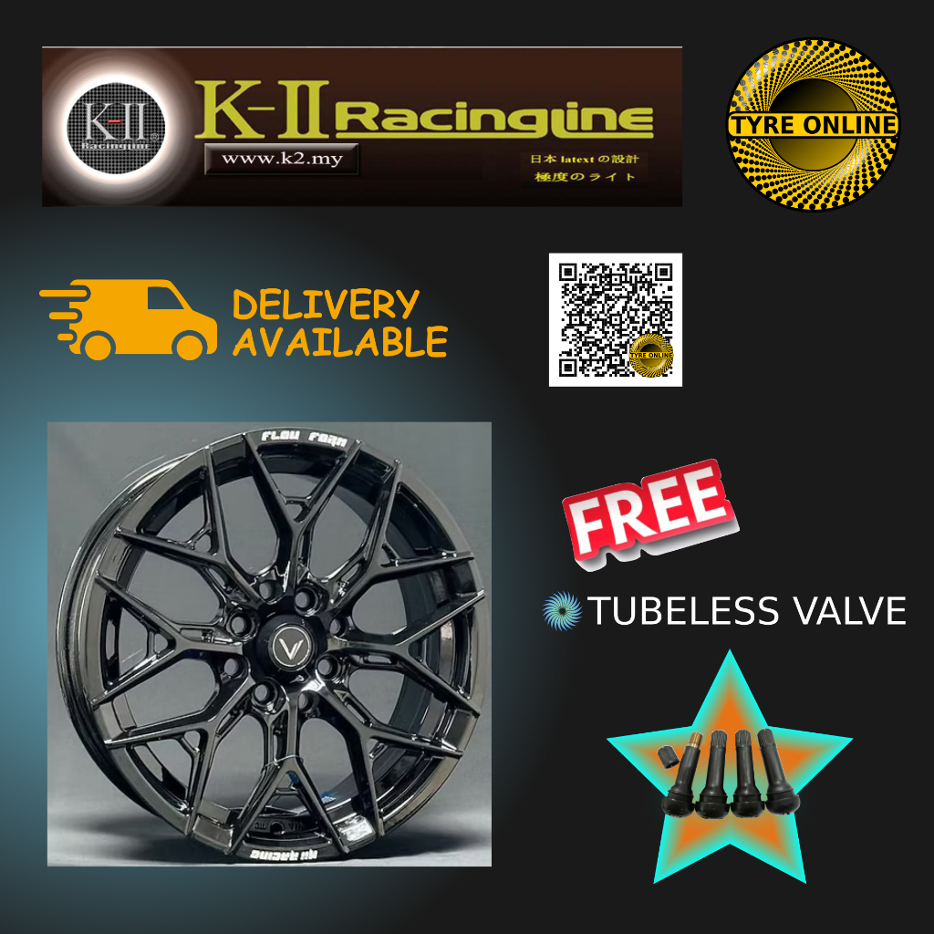 1PC NEW K-II RACINGLINE SPORT RIM 923 BW 15 INCH FLOW FORM WHEEL AXIA ...