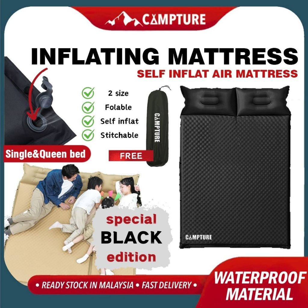 【CAMPTURE】Tilam Angin/ Fast Auto Inflatable Mattress Single Double ...