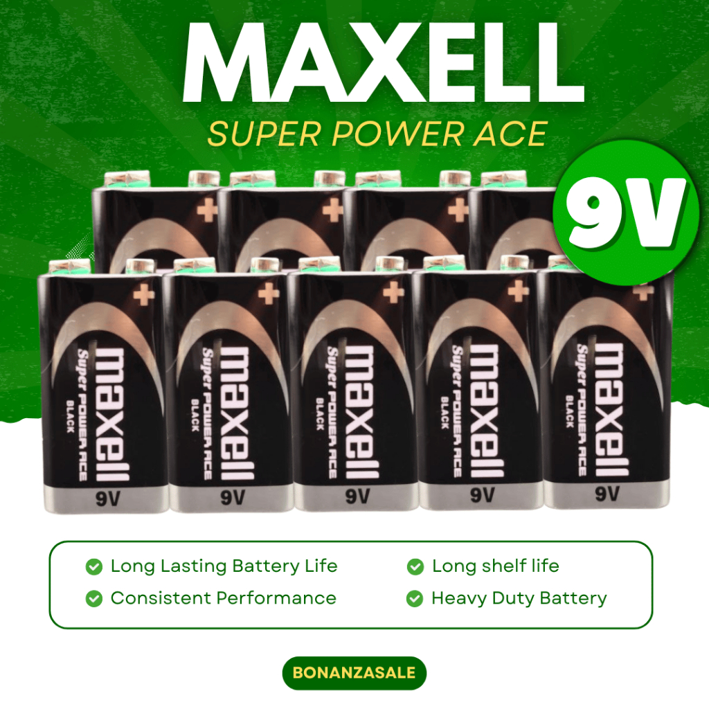 Bateri Maxell Super Power Ace 9V/Maxell Japan Long Lasting Super Power ...