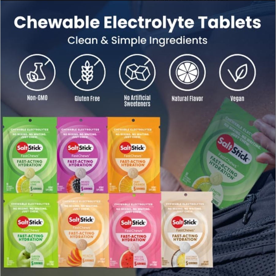 [MARATHON] [NEW Packing] SaltStick FastChews 10ct Packet / Marathon ...