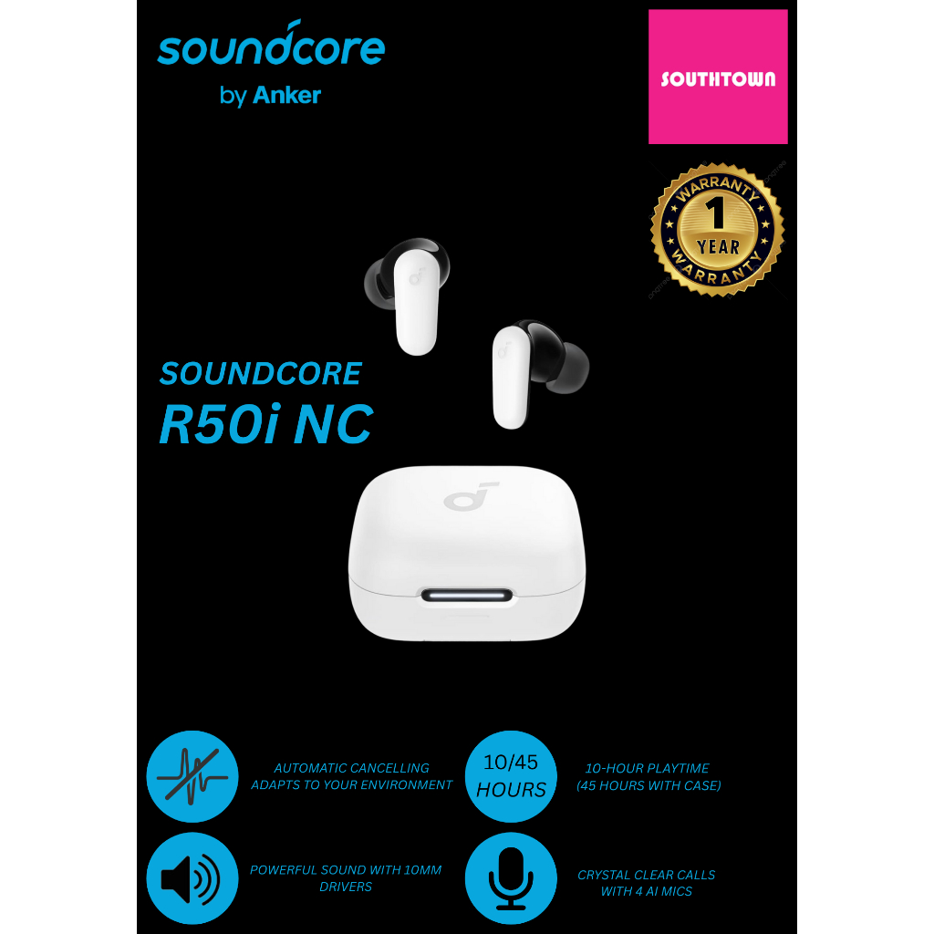 Anker Soundcore R50i NC White | Shopee Malaysia