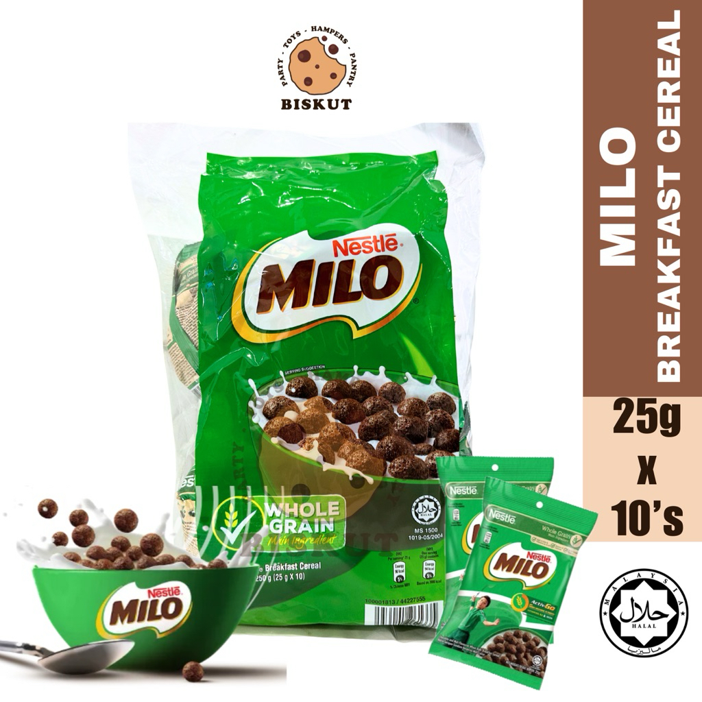 Nestlé MILO Breakfast Cereal 25g x 10’s | Shopee Malaysia