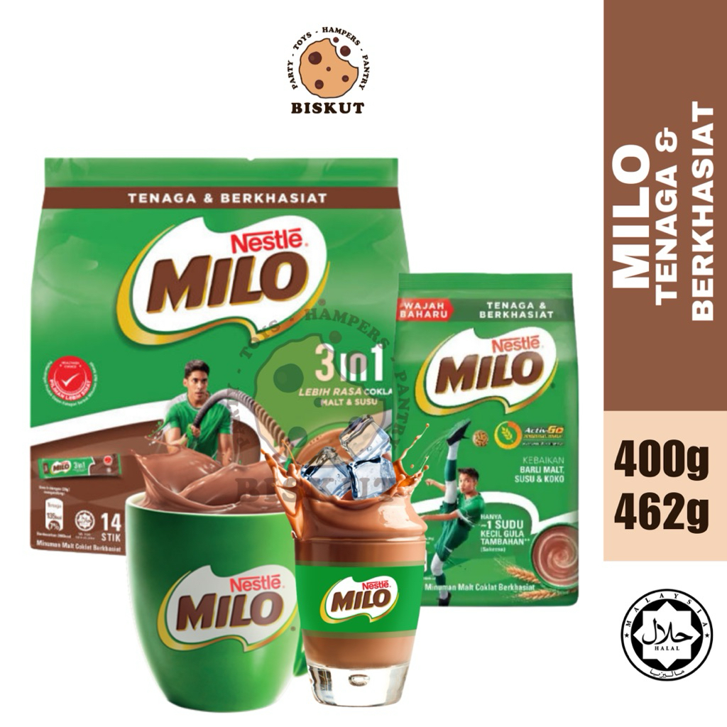 Nestlé MILO 3-in-1 Classic Malt Chocolate & Milo Activ-Go 400g | Shopee ...