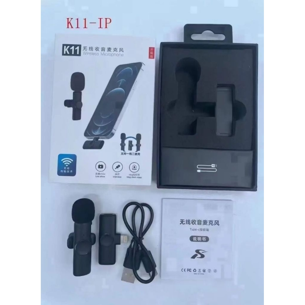 K11/K9 Wireless Dual Microphone for PD and Android 2.4GHz Mic [24Hours ...