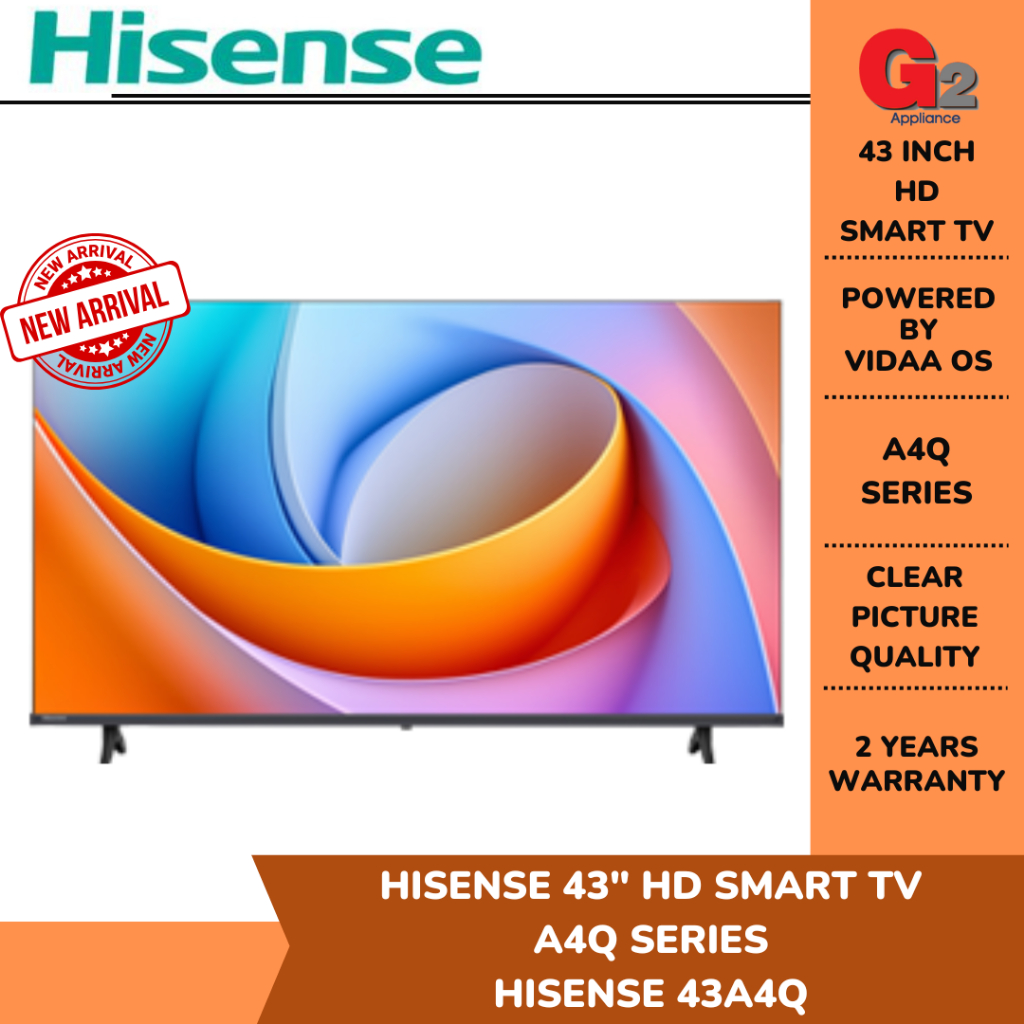 Hisense NEW MODEL 43A4Q I 43″ FULL HD VIDAA Smart TV | Shopee Malaysia