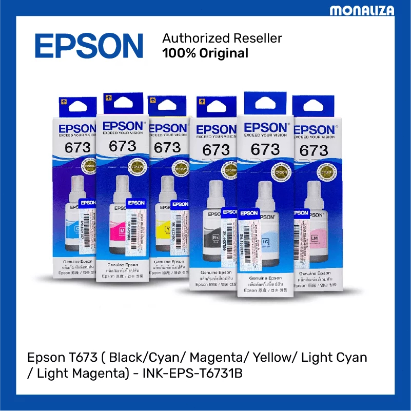 Epson 673 lnk Bottle Original T6731 T673 Ink Epson L850 L1800 L805 L810 ...