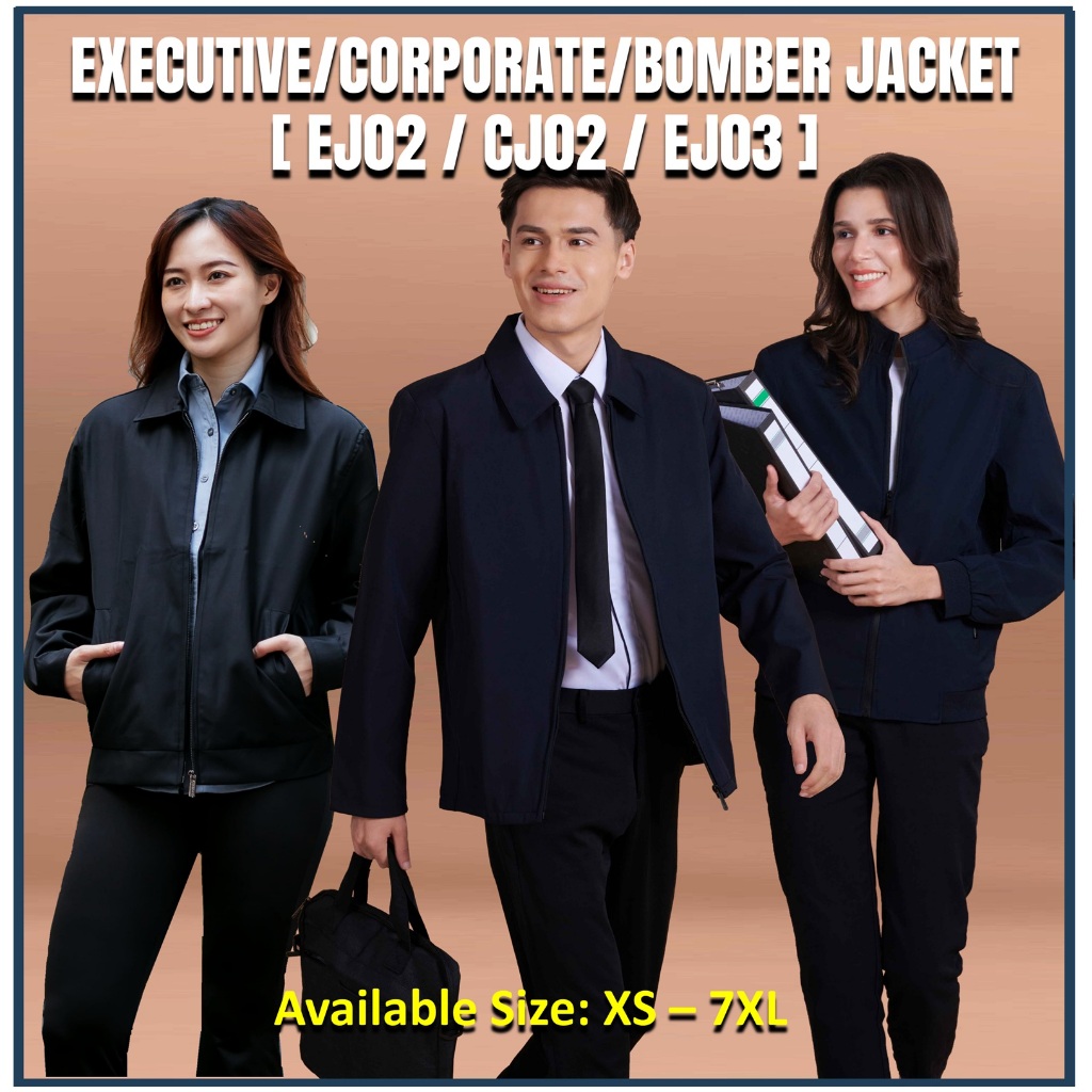 EJ02/CJ02/EJ03 | EXECUTIVE CORPORATE BOMBER JACKET | SIZE: XS TO 7XL ...