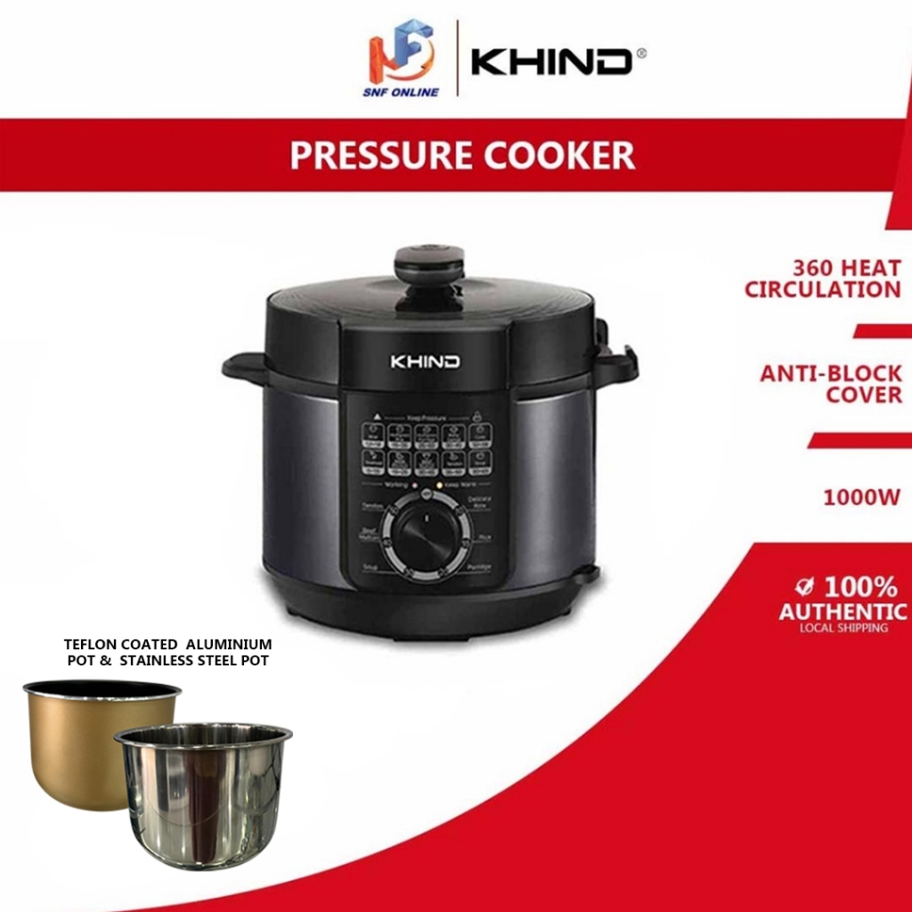 Khind Periuk Tekanan - 6L Electric Pressure Cooker PC6100 | Shopee Malaysia