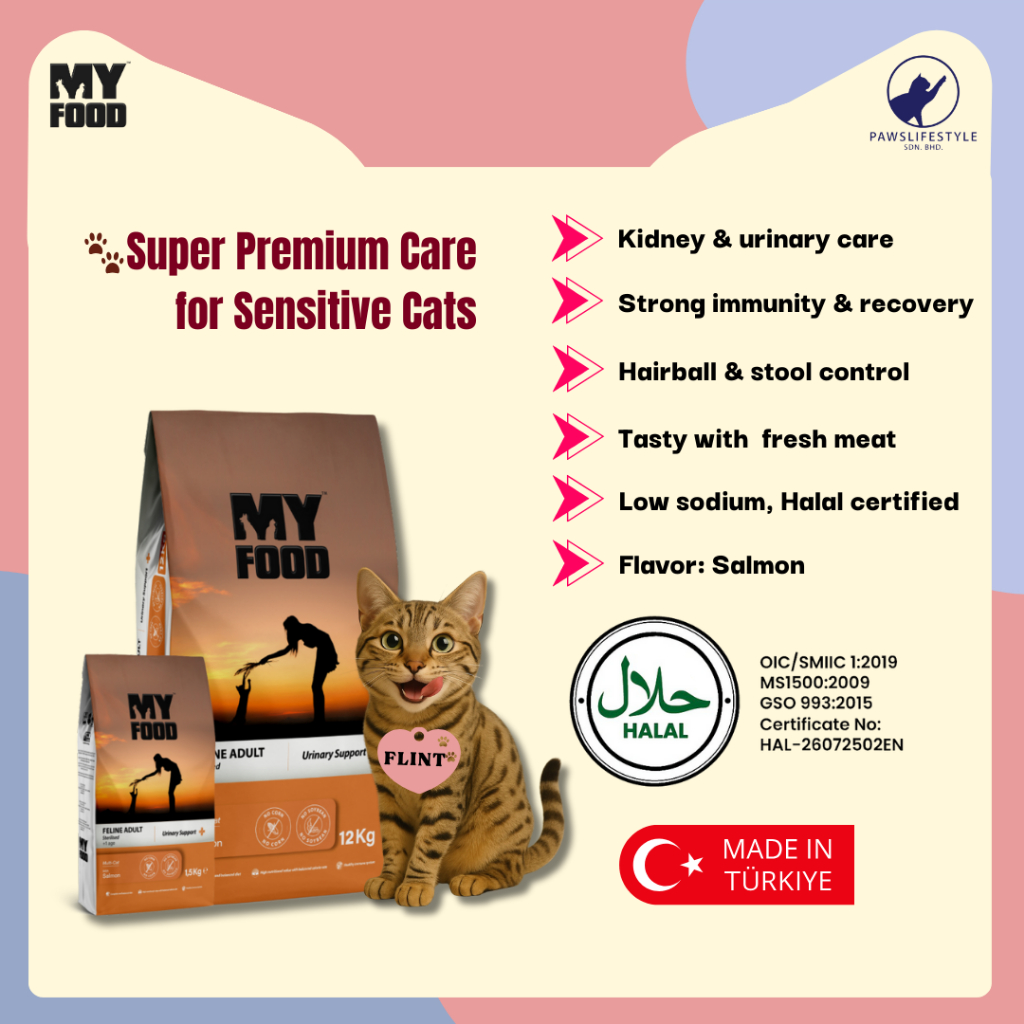 (HALAL CAT FOOD) MyFood SALMON /Makanan Kucing/Dry Food PAWSLIFESTYLE ...