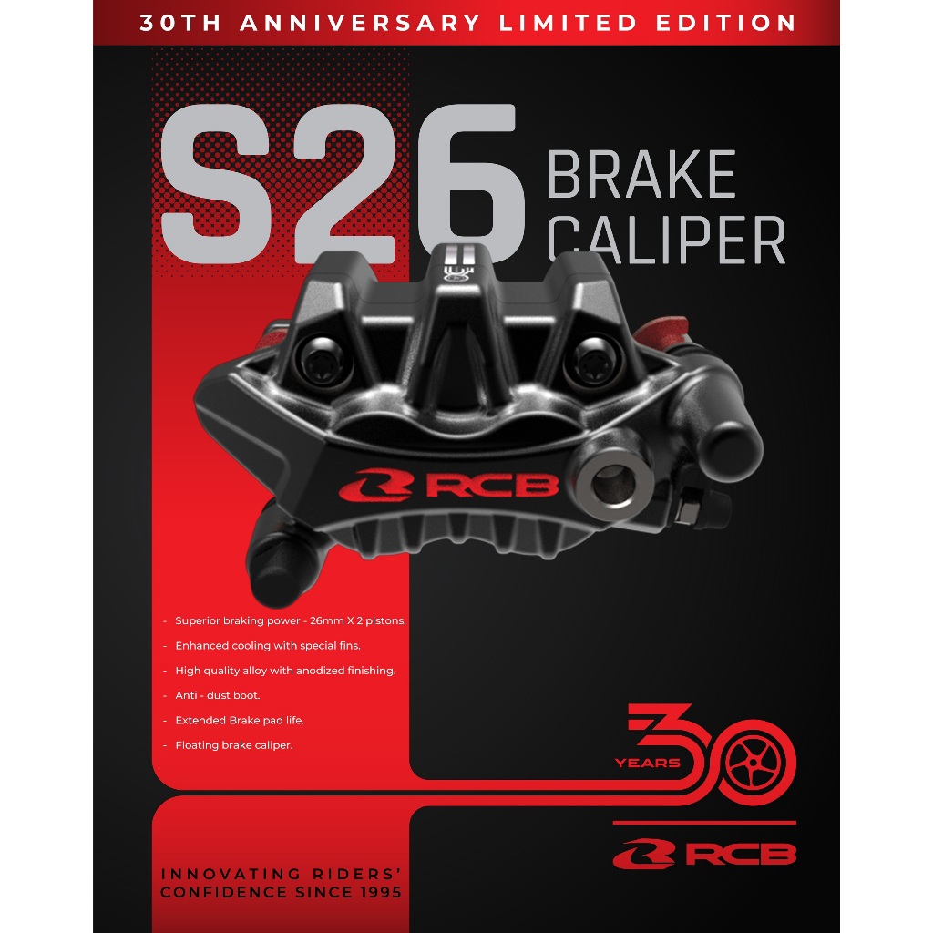 RCB 30TH ANNIVERSARY S26 FRONT BRAKE CALIPER 2 PISTON LIMITED EDITION ...