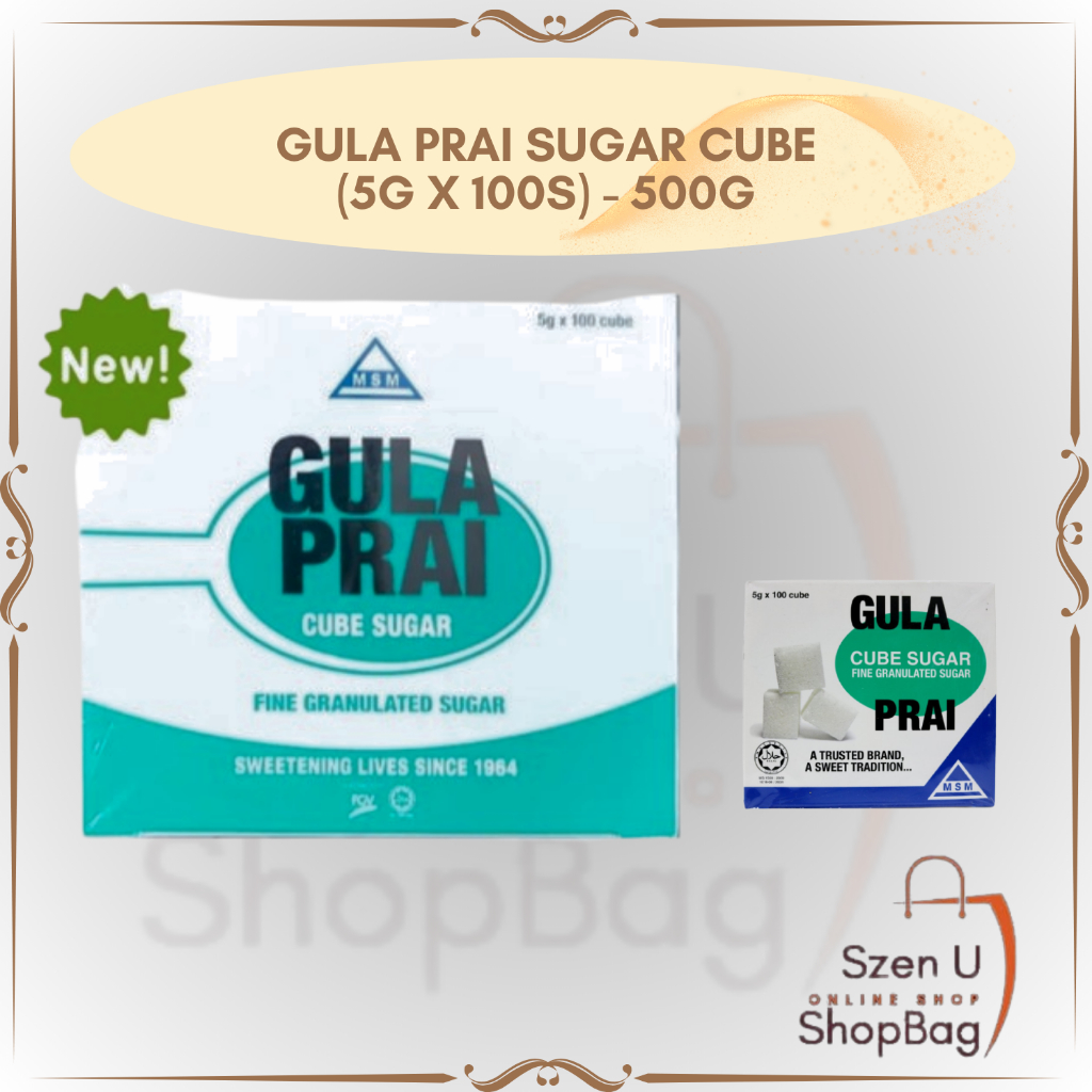 Gula Kiub Gula Prai (5g x 100 kiub) – 500g | Gula Prai Sugar Cube (5g x ...