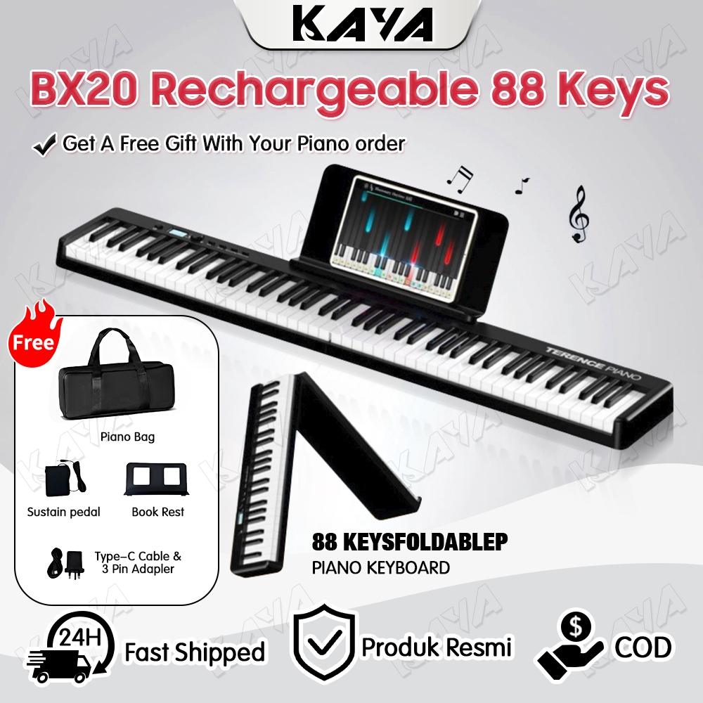 🔥Minimum Price🔥88 keys Piano Electronic Keyboard Bluetooth Foldable and ...