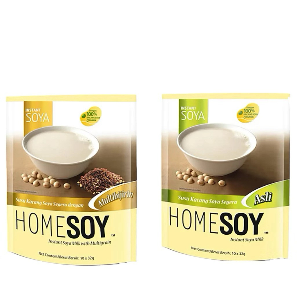 Homesoy Instant Soy Milk (Original / Multigrain) 10 x 32g | Susu Soy ...