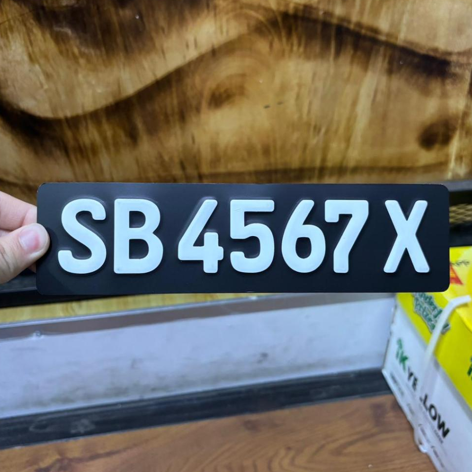 Nombor Plate Motor Dada Pajang Besi Ketuk EURO Font | Shopee Malaysia