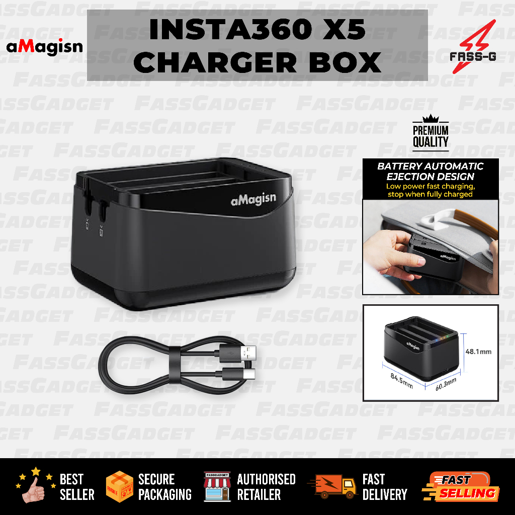 Insta360 X5 Readystock Charger Box (Amagisn) | Shopee Malaysia