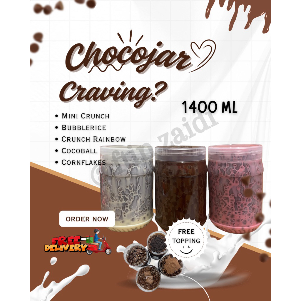[Saiz 1400ml] Cocojar Chocolate Homemade Viral | Dessert Coklat Premium ...