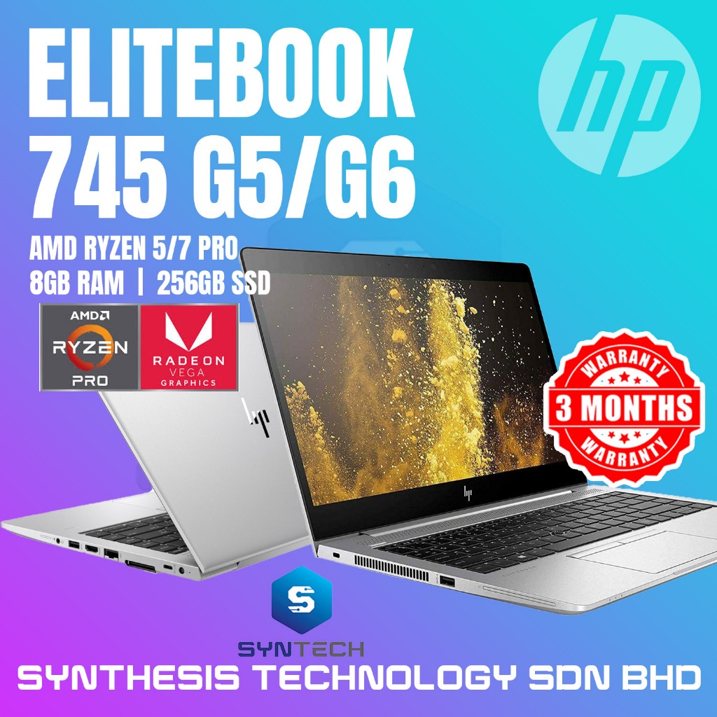 HP ELITEBOOK 745 G5/G6 AMD RYZEN 5/7 PRO 8GB RAM + 256GB SSD ...