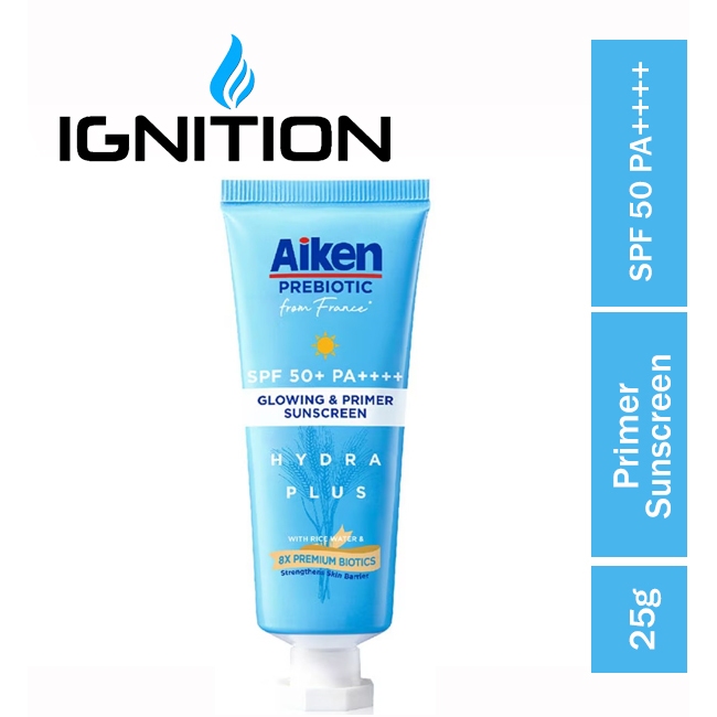 AIKEN Prebiotic Hydra Plus Glowing & Primer Sunscreen SPF50+ PA++++ 25g ...