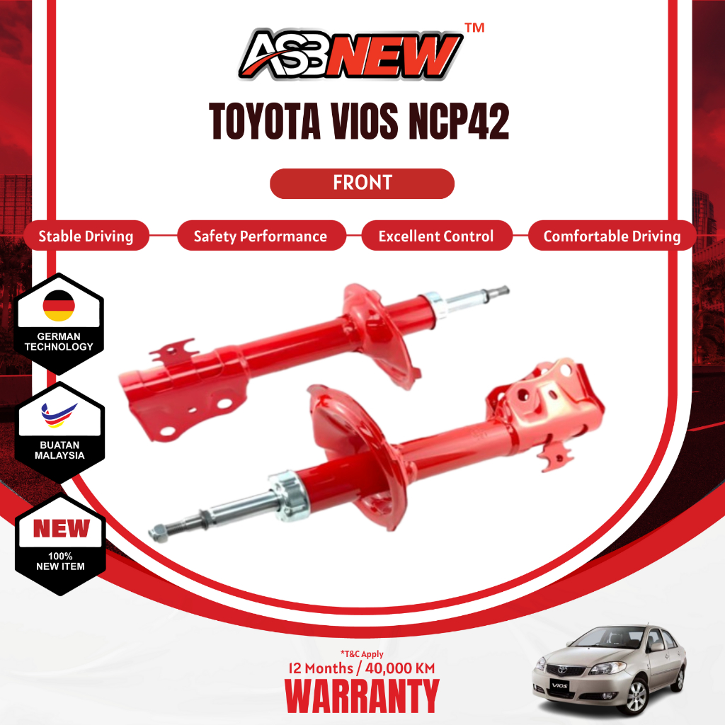ASBNEW Shock Absorber Heavy Duty for Toyota Vios NCP42 03-06Y | Shopee ...