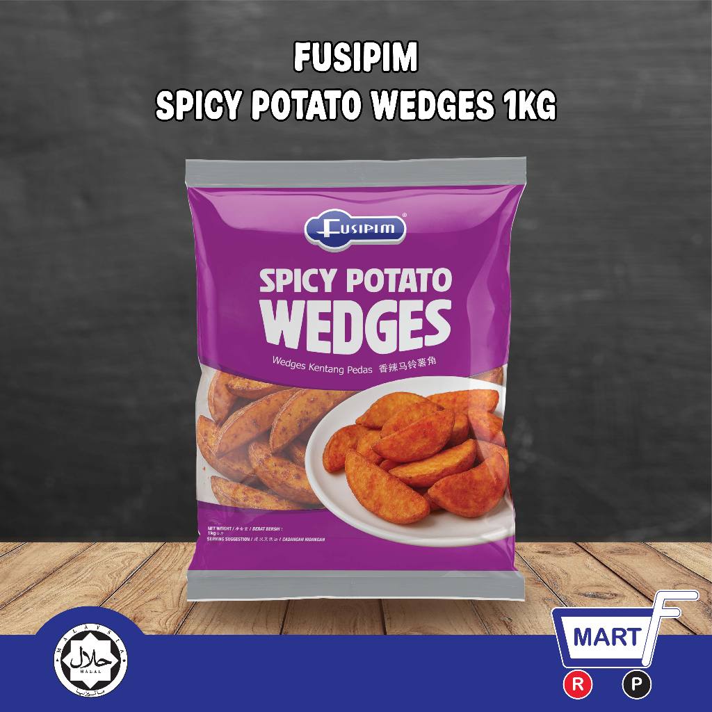 FUSIPIM Spicy Potato Wedges 1kg (Wedges Kentang Pedas) | Shopee Malaysia