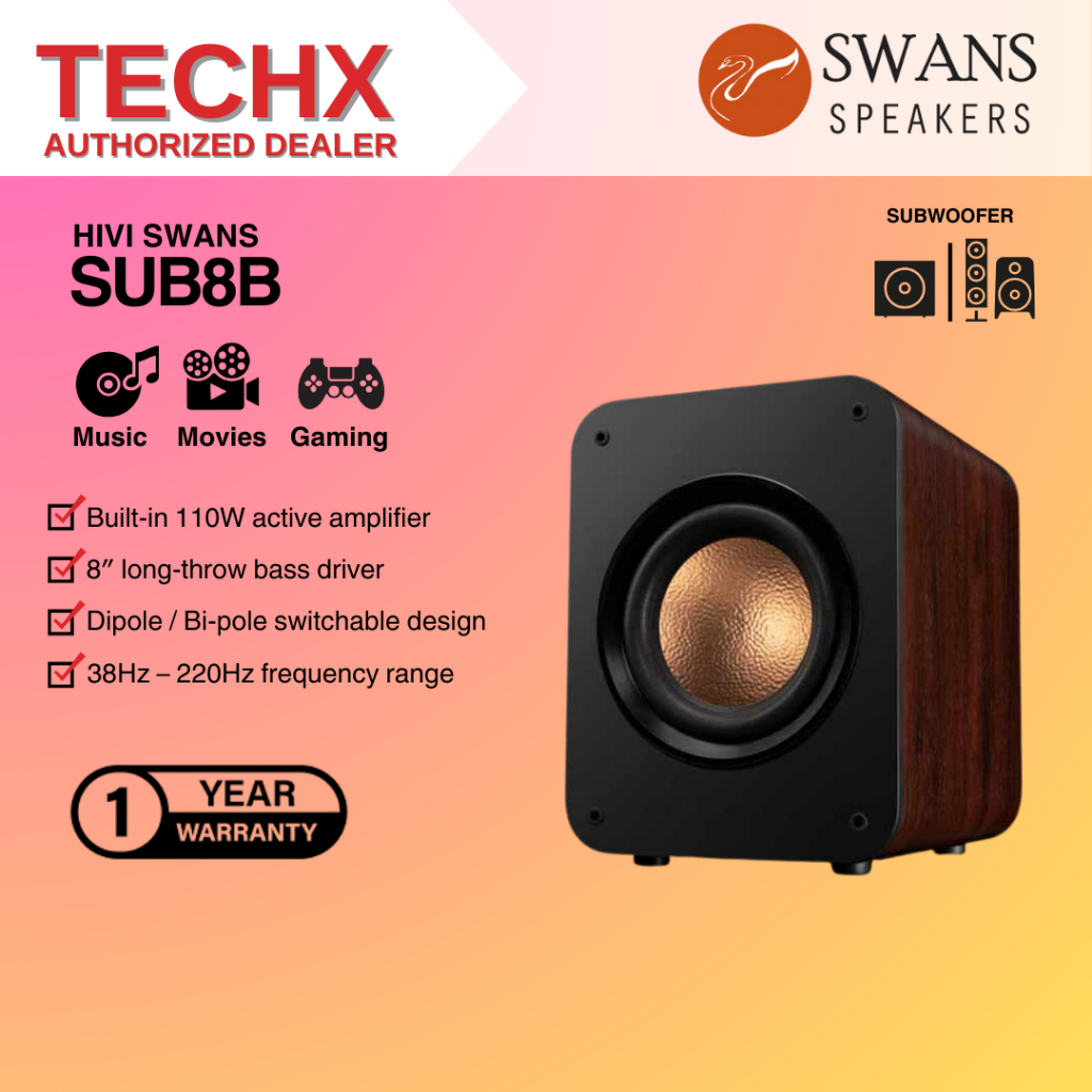HiVi Swans Sub8B Subwoofer speaker | Shopee Malaysia