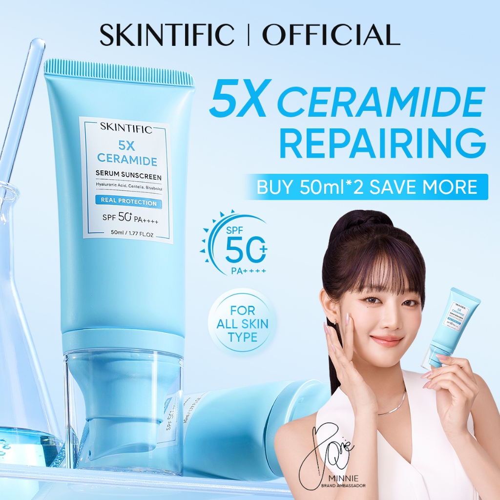 SKINTIFIC 5x Ceramide Serum Sunscreen SPF50+PA++++Repair Barrier ...