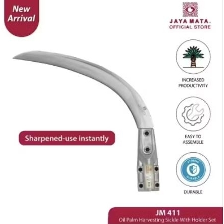 JM411 JAYA MATA Oil Palm Harvesting Sickle with Aluminum Holder Set ...