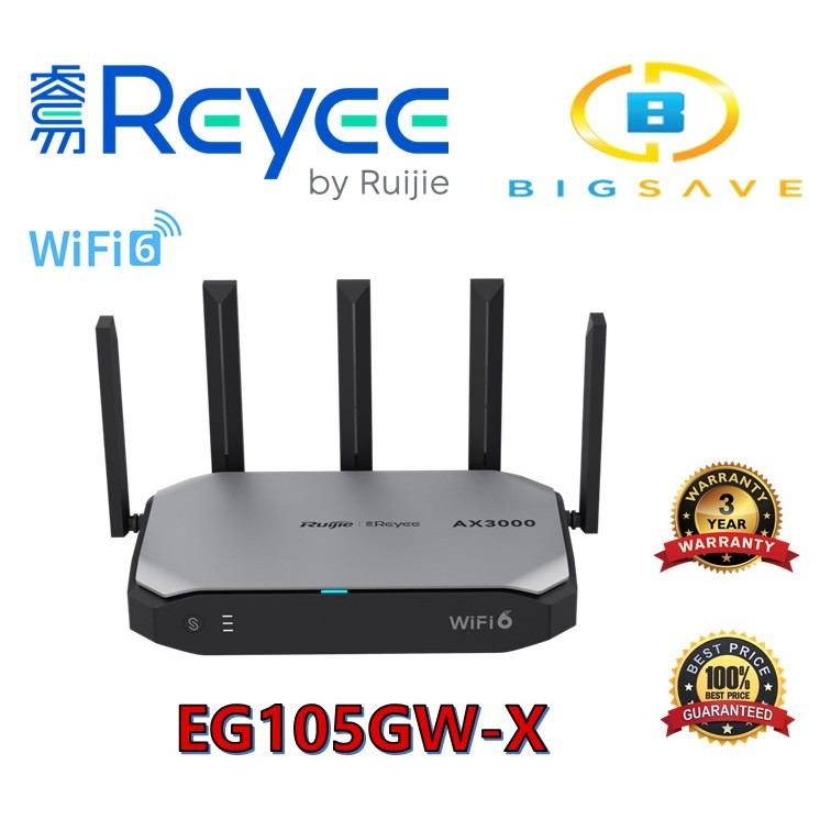 REYEE RUIJIE EG105GW-X WI-FI 6 AX3000 HIGH-PERFORMANCE ALL-IN-ONE ...
