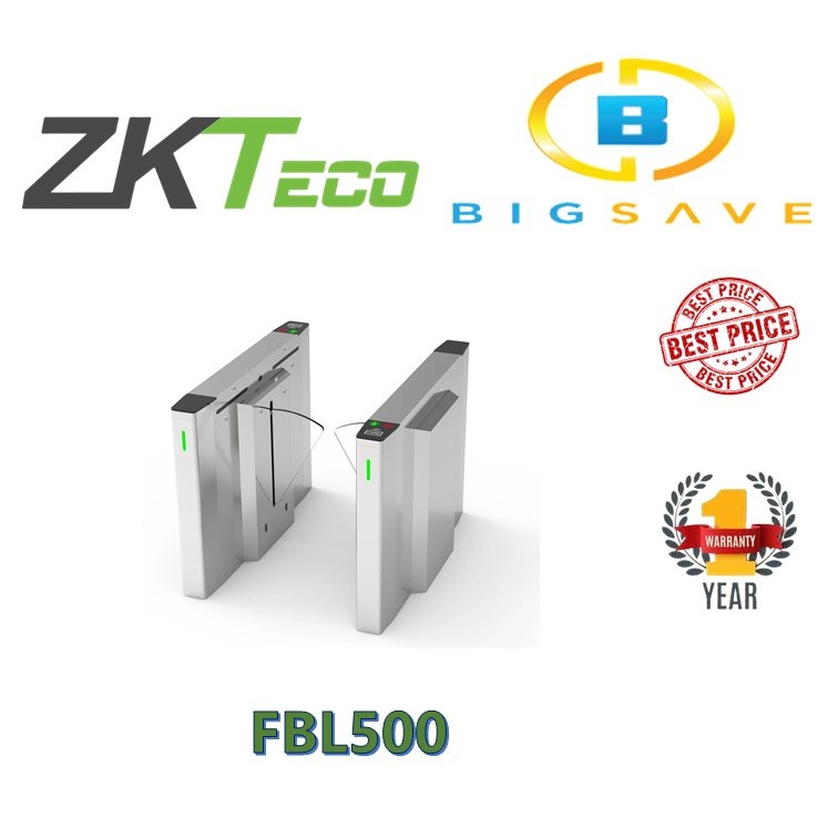 ZKTECO FBL500 SINGLE LANE FLAP BARRIER TURNSTILE (BACK-TO-BACK ORDER ...