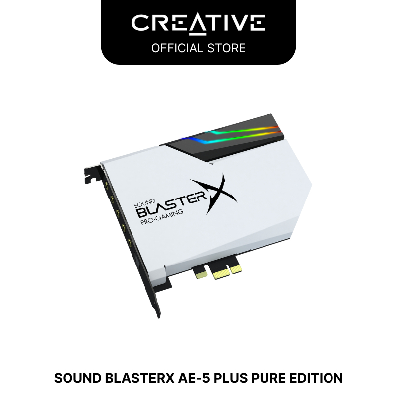 Creative Sound BlasterX AE-5 Plus Pure Edition PCIe Gaming Sound Card ...