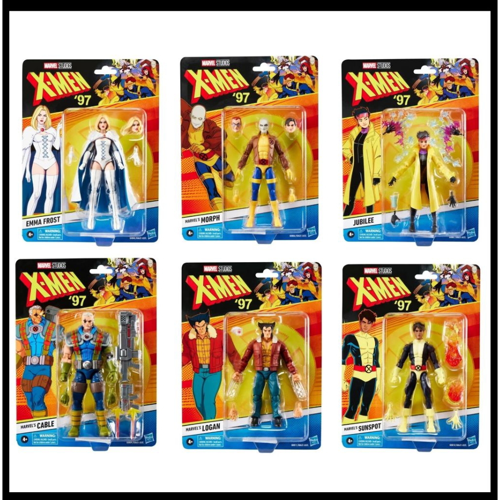 Marvel Legends X-Men 97 set of 6 wave 3(Wolverine, Cable,Emma Frost ...