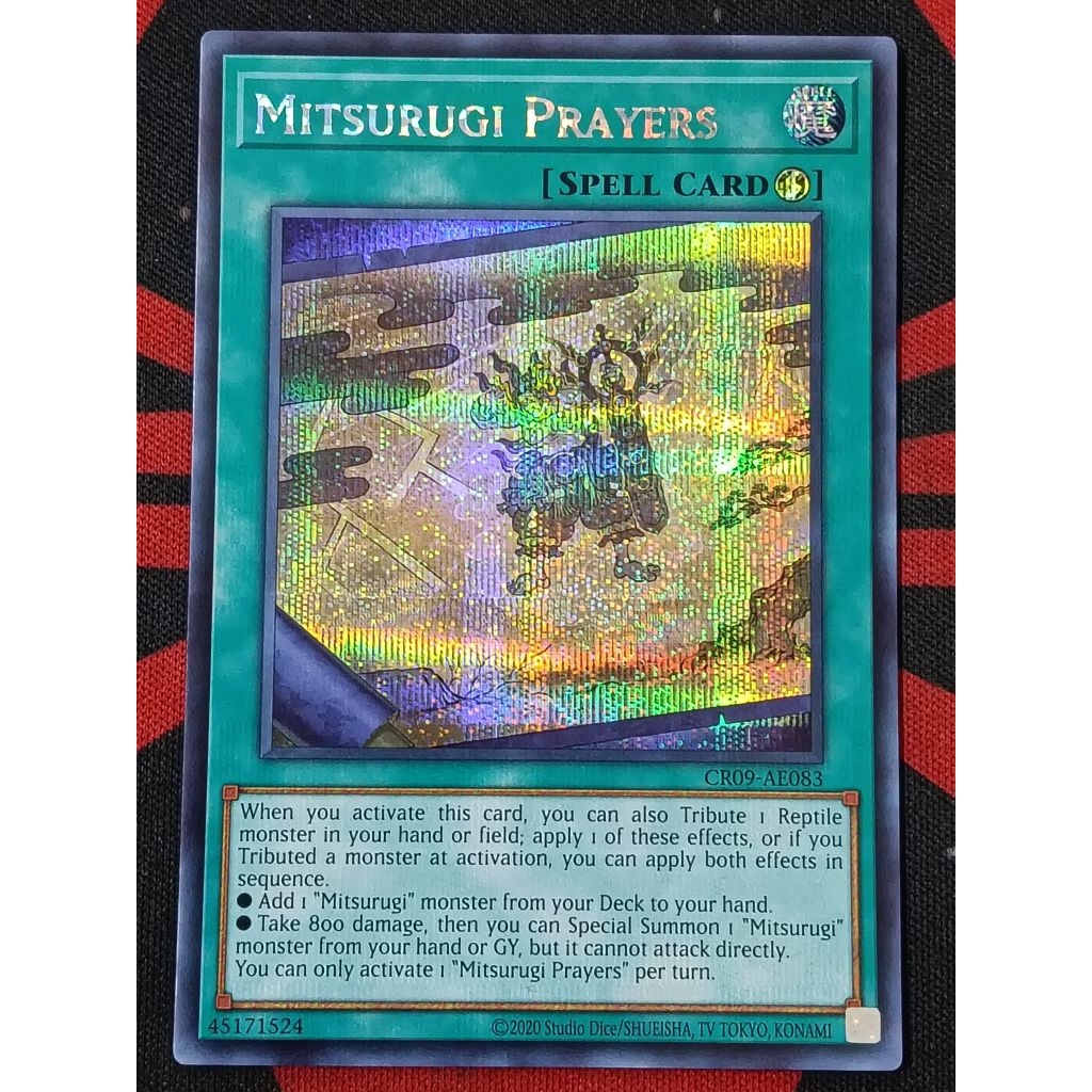 YUGIOH KONAMI CR09-AES28 CR09-AE083 WPP6-JP038 Mitsurugi Prayers (UR/SCR) | Shopee Malaysia